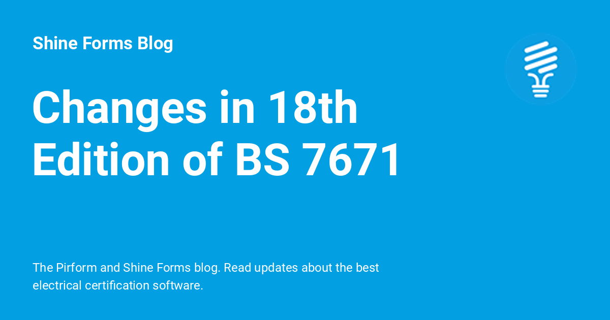 Changes in 18th Edition of BS 7671