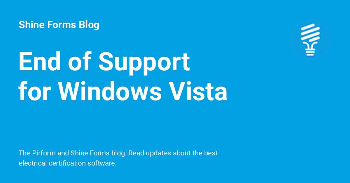 End of Support for Windows Vista
